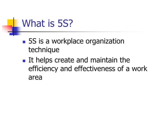 Implementation of 5S in laboratory | PPTX