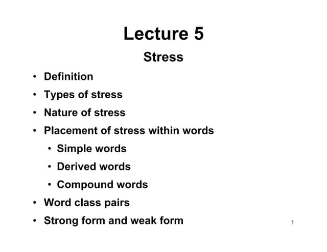 Stress and intonation | PPT