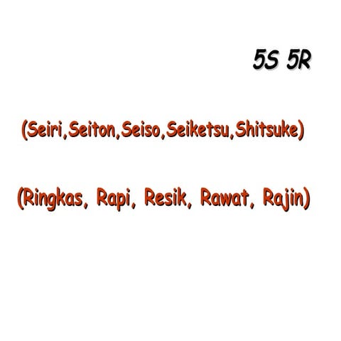 seiri, seiton, seisi, seiketsu, shitsuke | PPT