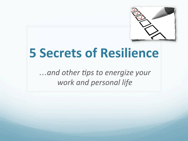 Resilience Training HTGS PowerPoint Aug 2014 v3.1 HTGS Presentation | PPT