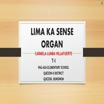 SENSE ORGANS | PPT