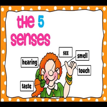 5 senses.pptx ts a kindergarten presentation | PPTX