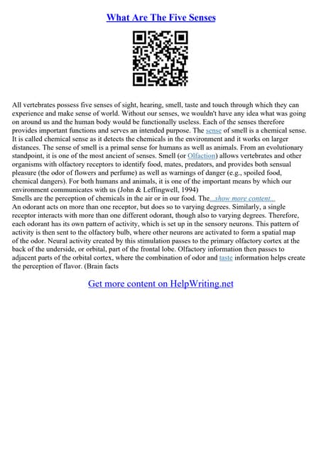 5 Senses Essay 5-senses-essay