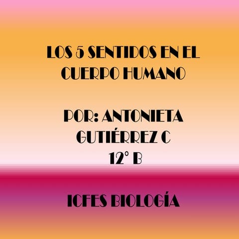Los 5 sentidos del cuerpo humano | PPTX
