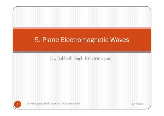 Electromagnetic Waves presentation | PPT