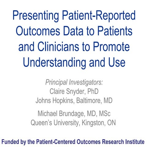 PROs and PROMs Understanding Patient Reported Outcome Measures | PDF