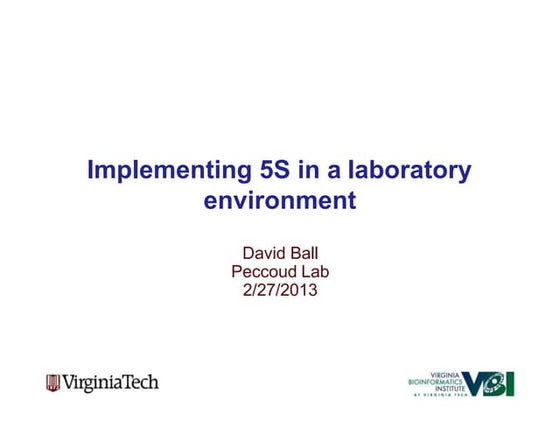 Implementation of 5S in laboratory | PPTX