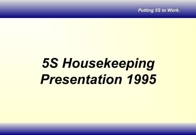 5S Implementation Presentation | PPTX
