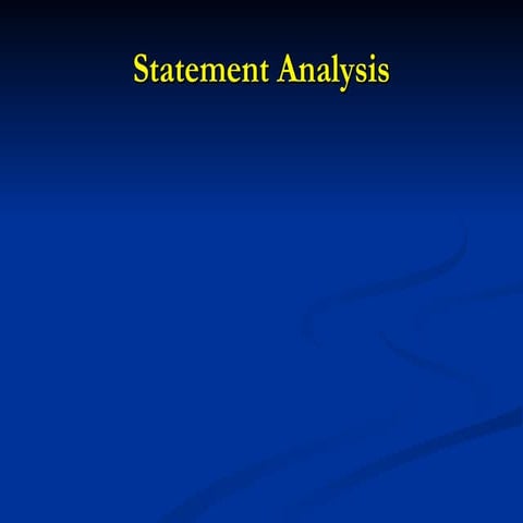 5 statement analysis | PPT