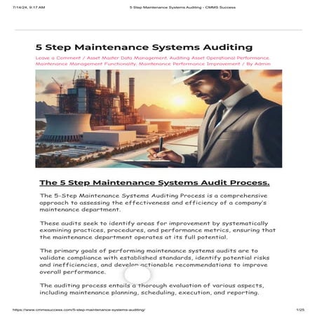 5 Step Maintenance Systems Auditing - CMMS Success.pdf