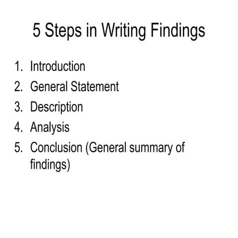 5 Steps in Writing Findings.ppt