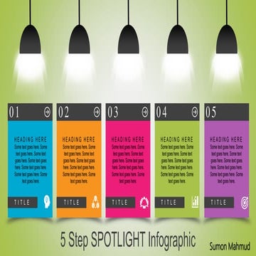 5 Step Spotlight Infographic | PPTX