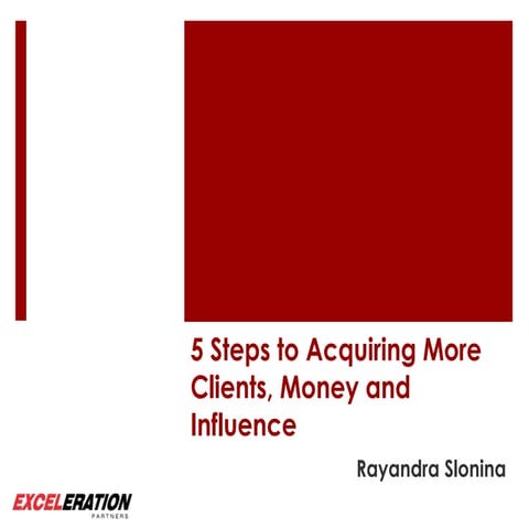 5 Steps To Acquiring Client, Money, Influence | PPT