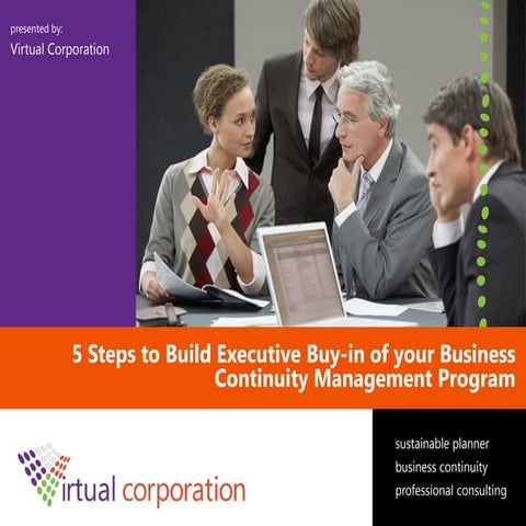 5 steps to build executive buy in of your Business Continuity program | PDF