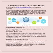 5 steps to improve website safety and prevent hacking