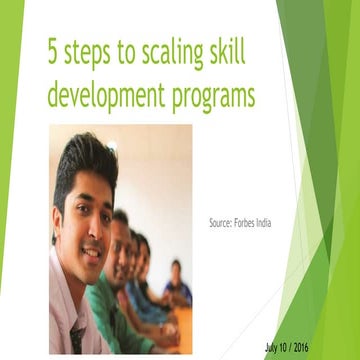 5 steps to scaling skill development programs in India | PPTX ...