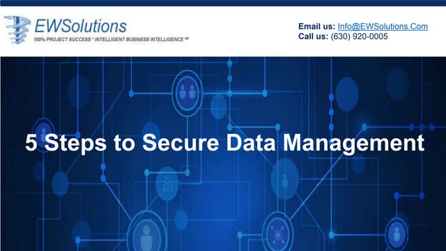 5 Steps To Secure Data Management Pptx Operating Systems Computer Software And Applications