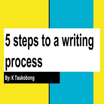 5 steps to the writing process | PPTX