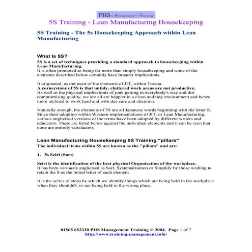 5s training | PDF