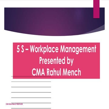 5S Training for beginners. Presentation for the novice | PPT