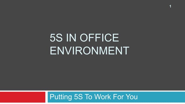 5S Implementation Presentation | PPTX