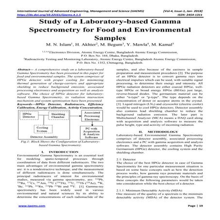 Study of a Laboratory-based Gamma Spectrometry for Food and ...