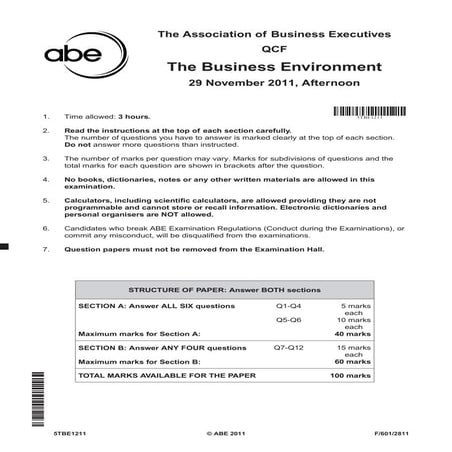 Level 5 Business Environment | PDF