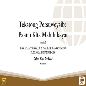 Filipino 11-COT1.pptx TEKSTONG PERSUWEYSIB | PPTX