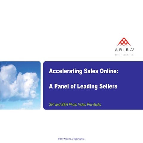 Accelerating Sales Online - A Panel of Leading Sellers | PPTX | Sales ...