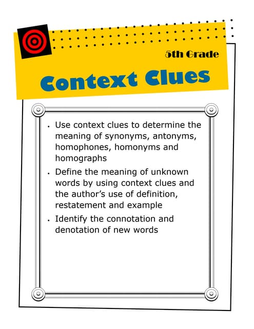 Context clues power point | PPT