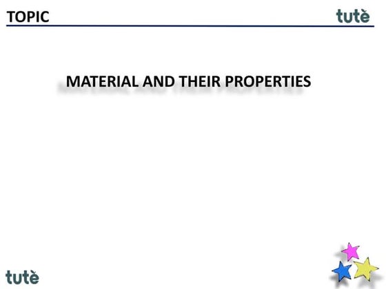 Class 6 Science : Different kinds of materials | PPTX | Chemistry | Science