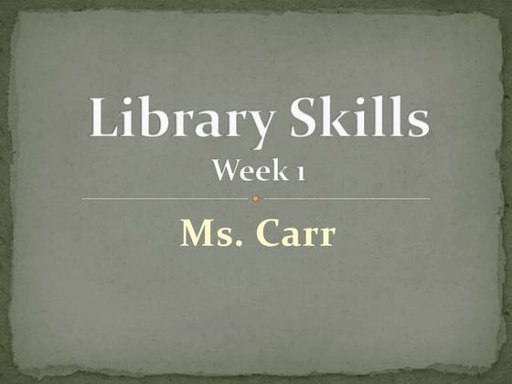 Librark Skills: Class Two | PPTX