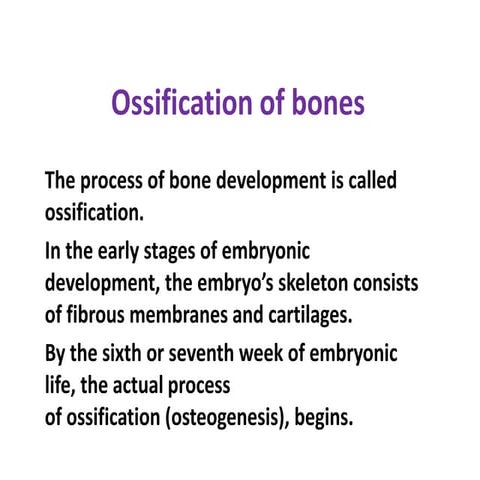 INTRAMEMBRANOUS OSSIFICATION || Bone formation || Ossification | PDF