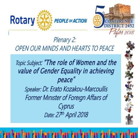 THE ROLE OF WOMEN AND THE VALUE OF GENDER EQUALITY IN ACHIEVING PEACE ...