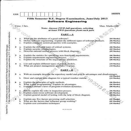 5th semister CSE & ISE question papers 2012 dec to 2013 july | PDF