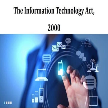 The Information Technology Act, 2000 | #TheInformationTechnologyAct ...