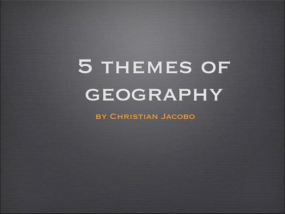 Five things of geography | PPT