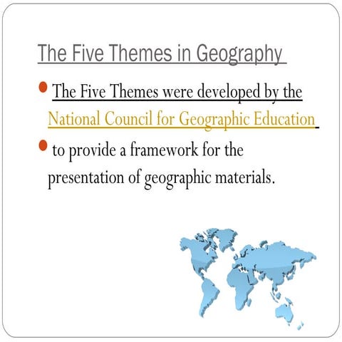 5 thems of geo | PPT