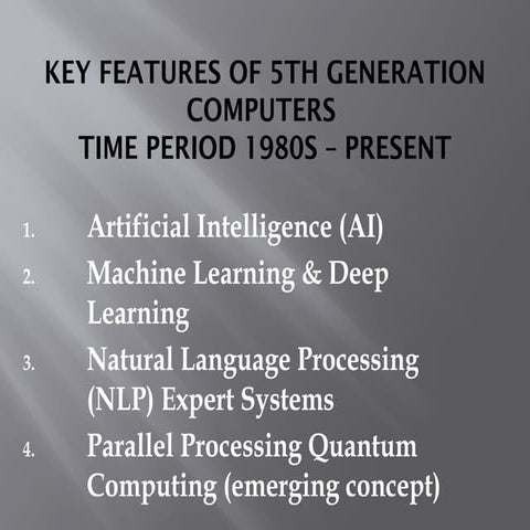 5th generation computer development | PPTX