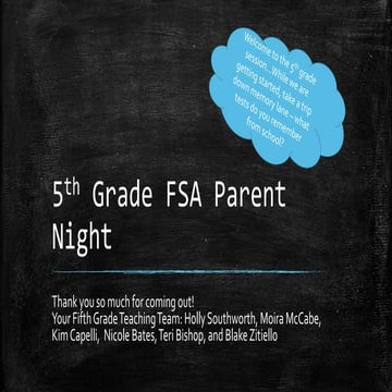 5th grade fsa parent night | PPTX