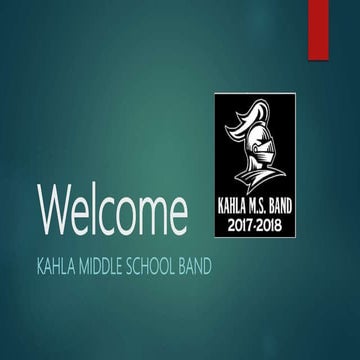 Beginner Band Parent Meeting - slide show | PPTX