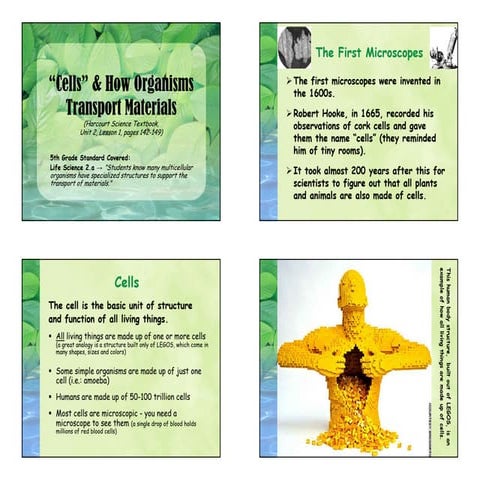5th grade science_-_cells_the_transport_of_materials_u2_l1_ | PPT