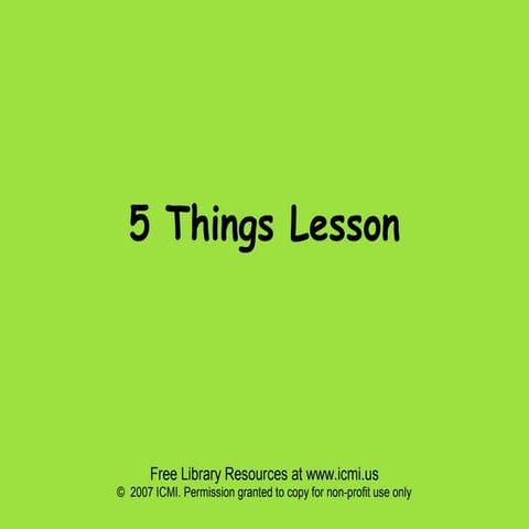 5 Things PowerPoint | PPT
