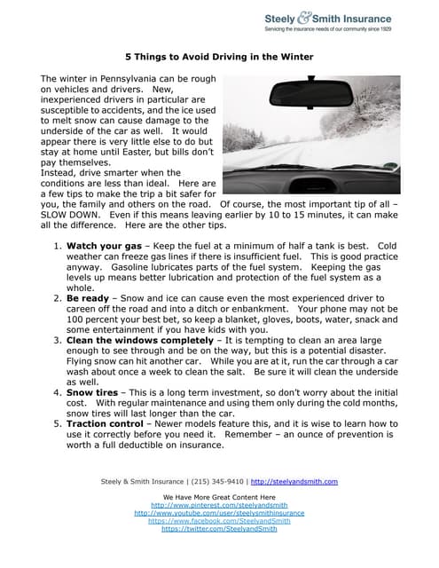 Winter driving guide | PDF