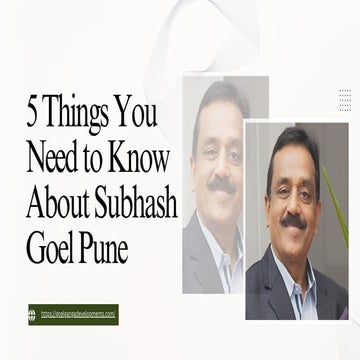 Subhash Goel Pune – A Name Associated with Trust, Quality, and Modern ...