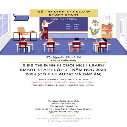 5 ĐỀ THI ĐỊNH KÌ CUỐI HK1 I LEARN SMART START LỚP 4 - NĂM HỌC 2023-2024 (CÓ FILE AUDIO VÀ ĐÁP ÁN ...