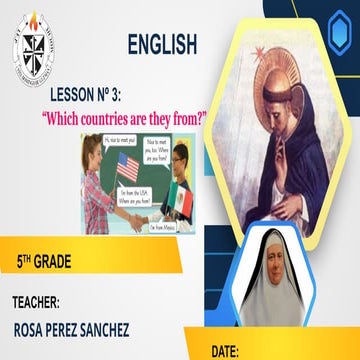 THIRD GRADE - WHICH COUNTRIES ARE THEY FROM? | PPTX