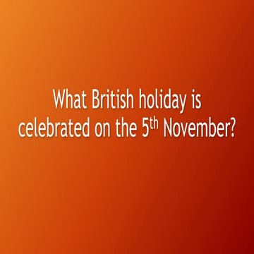 Bonfire Night in the UK | PPTX