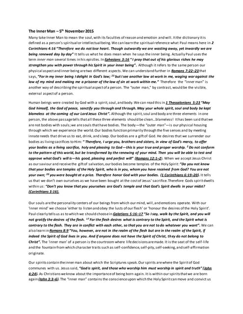 Spiritual, soul and body | PPTX