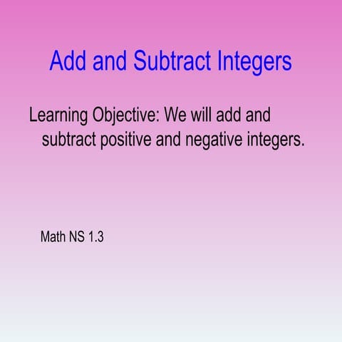 Math 7 lesson 5 subtraction of integers | PDF